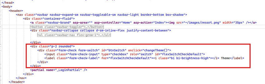 Switch Theme Between Light And Dark Mode On Webpage Using Bootstrap